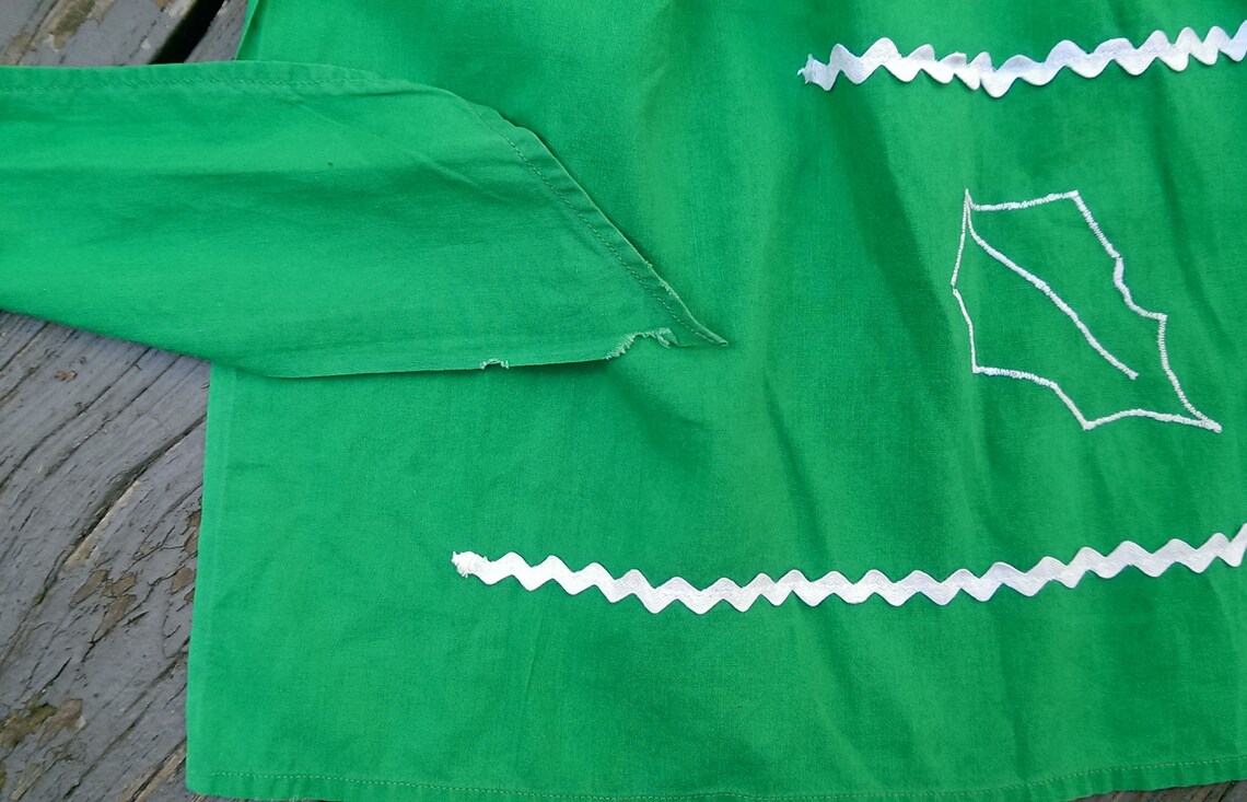 Vintage Christmas Embroidered Ric Rac Apron - Etsy