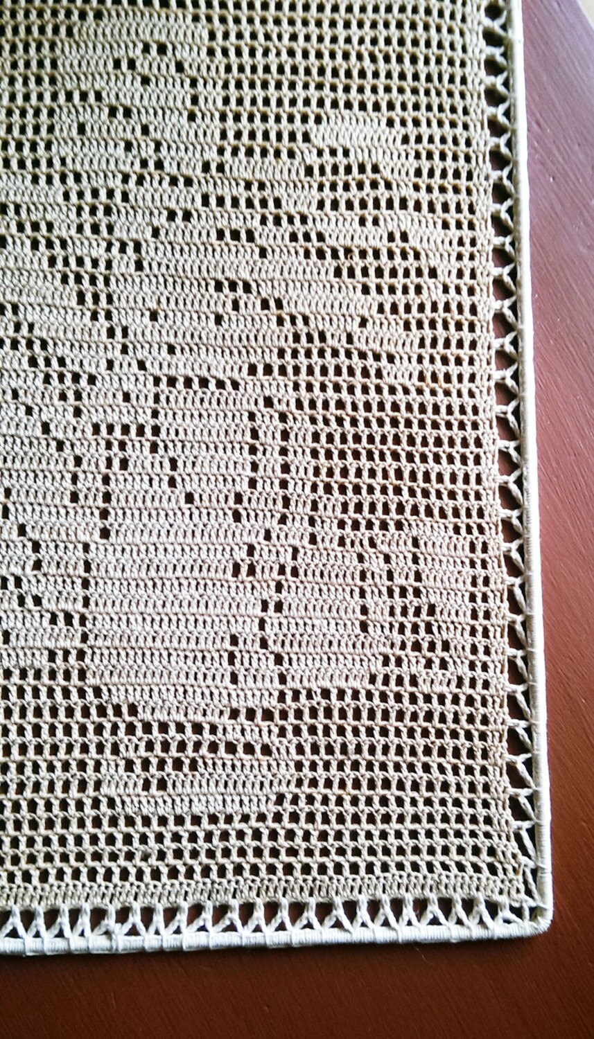 Vintage Hand Crochet Skaters Screen Wall Window Hanger - Etsy