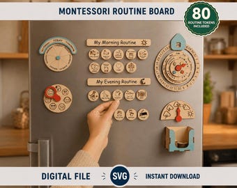 Montessori Routine Board SVG Bundle | Daily Calendar Emotions Weather ...