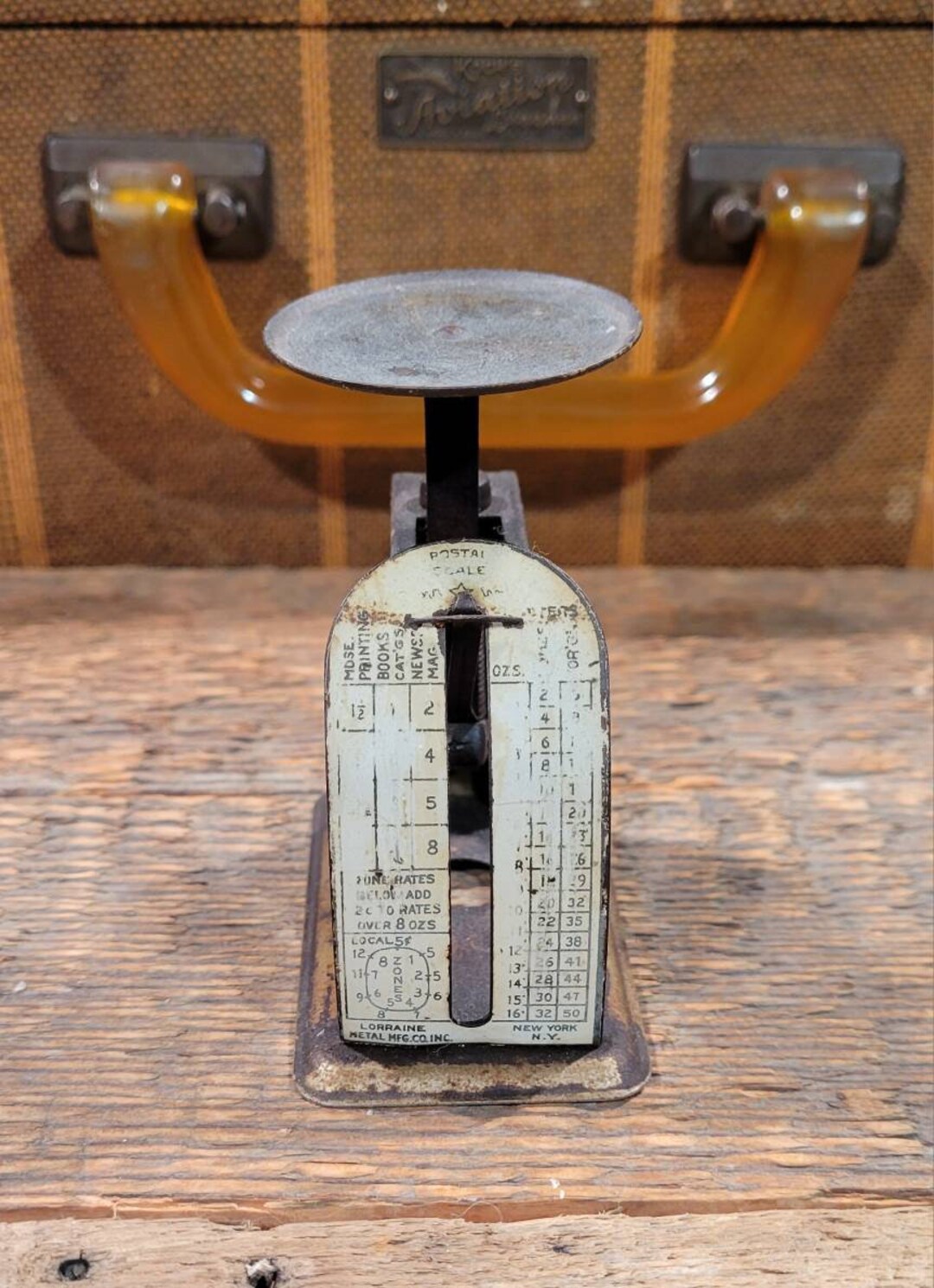 Tiny Vintage Postal Scale / Brass / Shabby Industrial / Home / Office ...