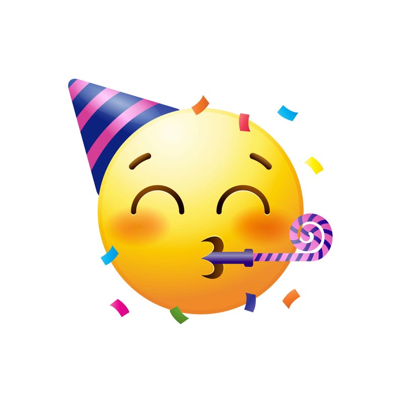 Feest-emoji-pictogram | Clipart verjaardagsviering (PNG, JPG, SVG ...
