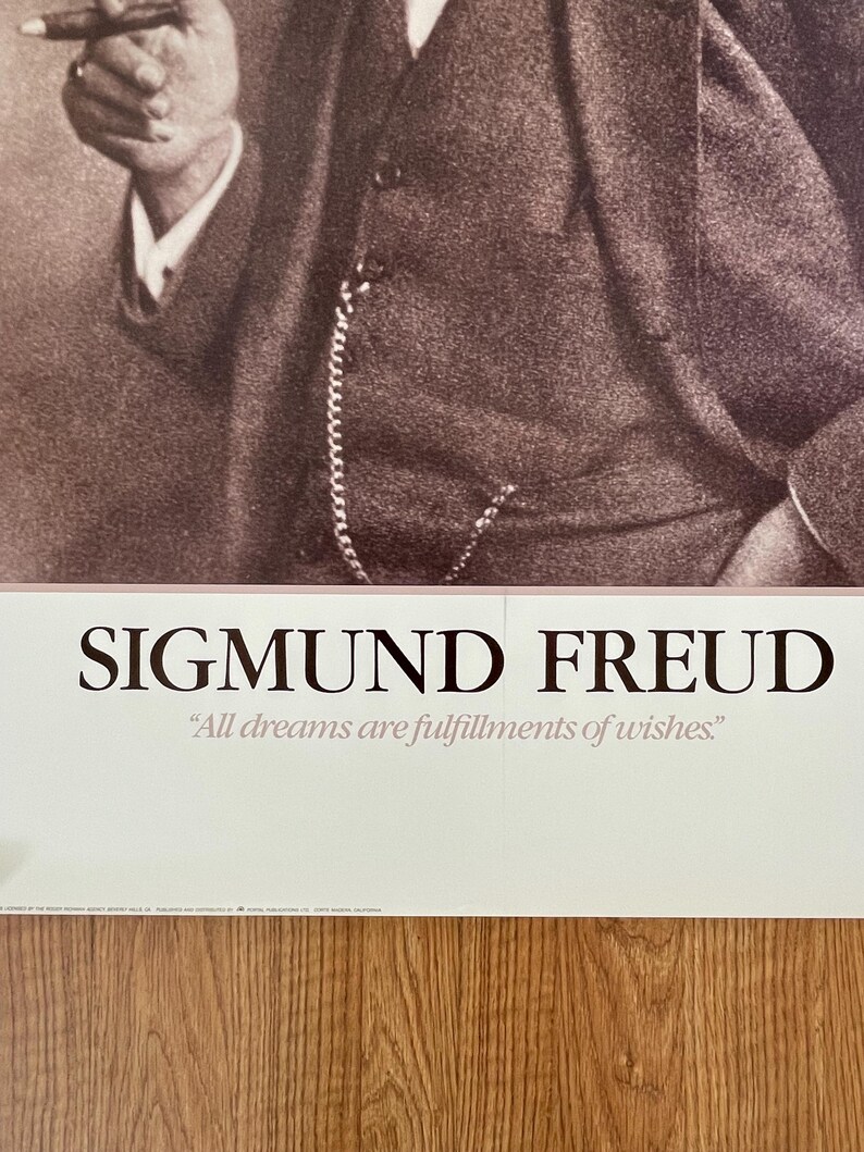 Vintage 1988 Sigmund Freud Poster 24X 36 - Etsy