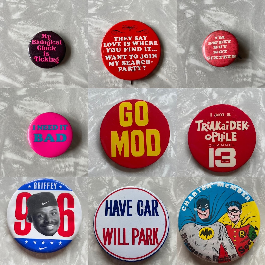 Vintage Pin Back Button (your Choice) - Etsy