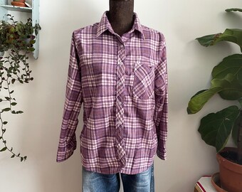 Purple Flannel Shirt | Etsy