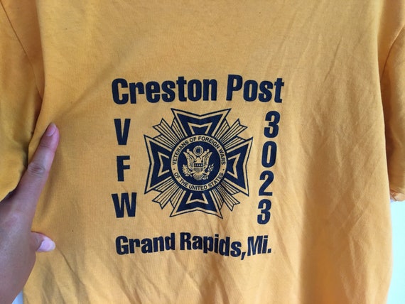 Vintage large VFW T-shirt screen stars single stitch - Gem