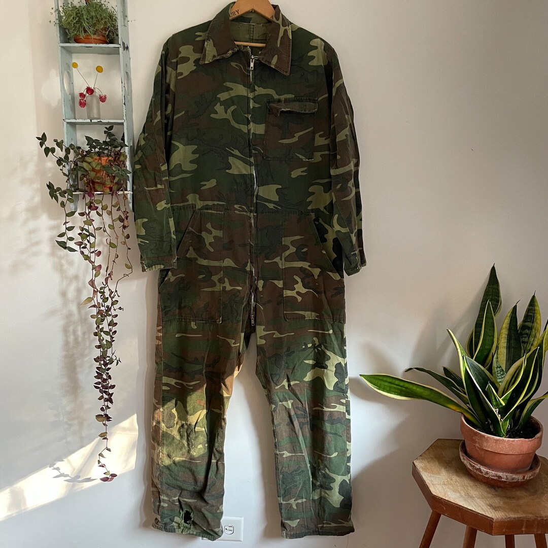 Vintage Large Camouflage Coveralls - Etsy