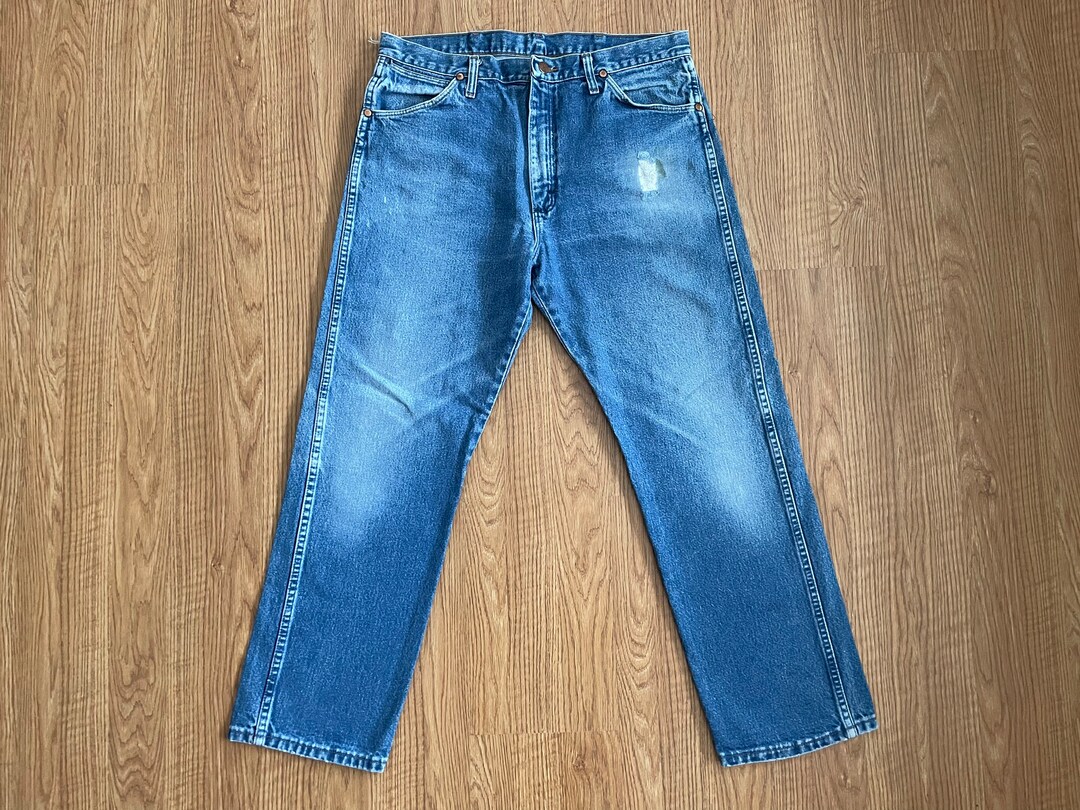 Vintage 34x29 Wrangler Jeans Faded Hole - Etsy