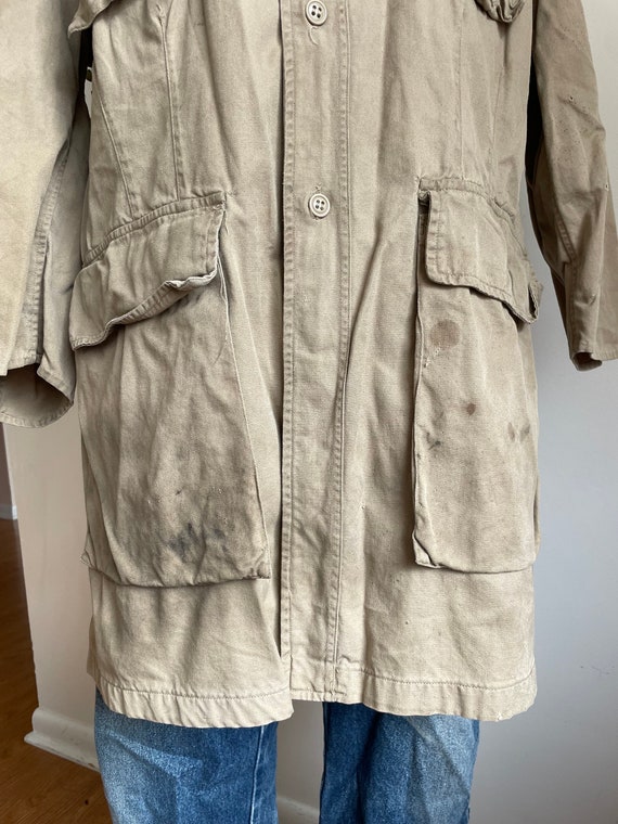 Vintage 1950s USAF military tan tropical bush jacket,… - Gem