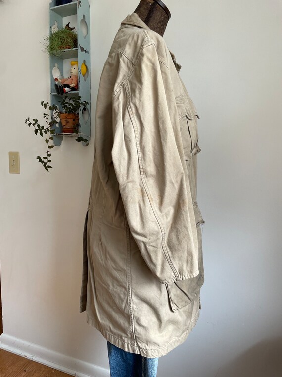 Vintage 1950s USAF military tan tropical bush jacket,… - Gem