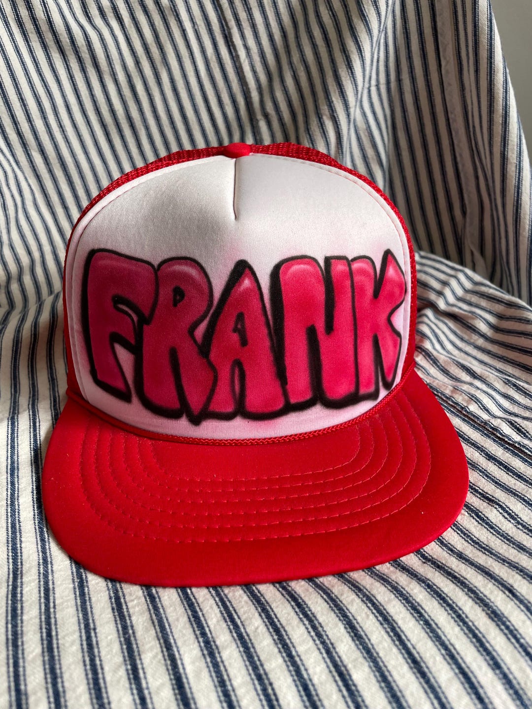 Vintage Frank Spray Painted Graffiti Snap Back Trucker Hat - Etsy