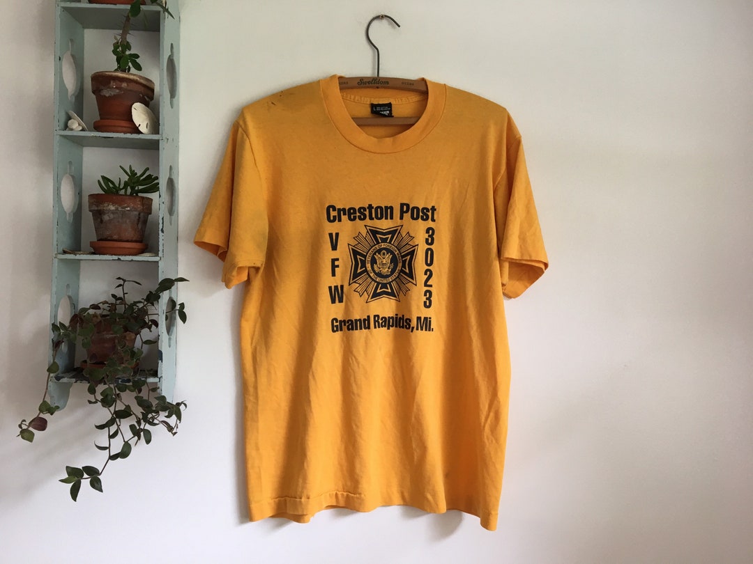 Vintage Large VFW T-shirt Screen Stars Single Stitch - Etsy