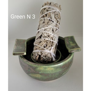 Hand Thrown Ceramic Smudge Bowls With White Sage Smudge Stick - Etsy