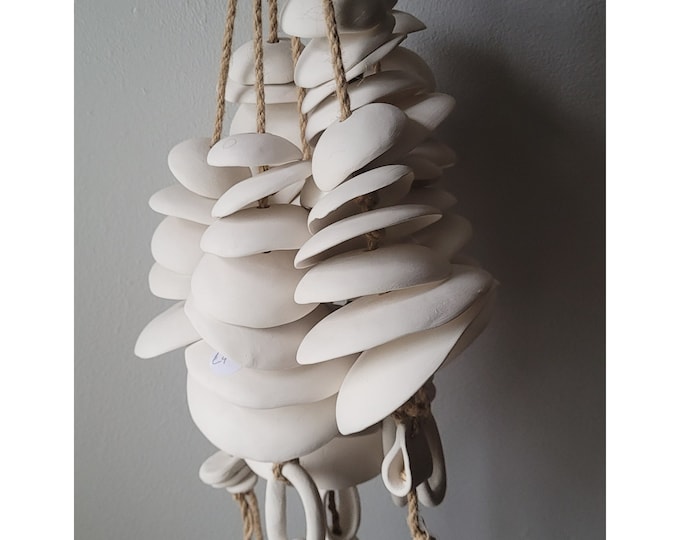Handmade Ceramic Bell Chimes White Ceramic Bells, Ceramic Chimes, Wall ...