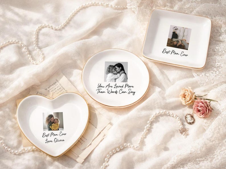 Mother of the Bride Gift, Personalized Photo Jewelry Dish, Mother of ...