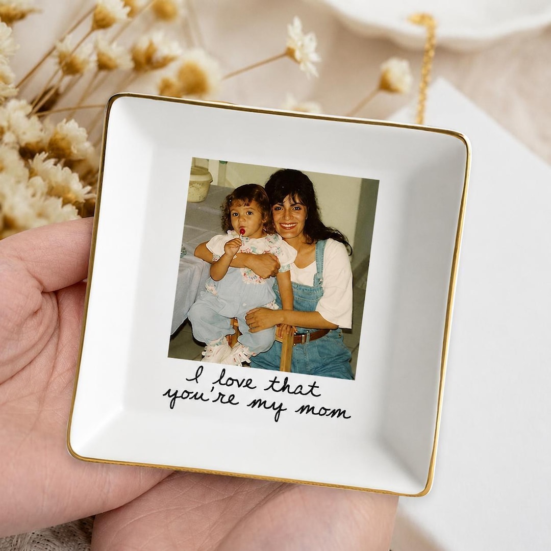 Mother of the Bride Gift, Personalized Photo Jewelry Dish, Mother of ...