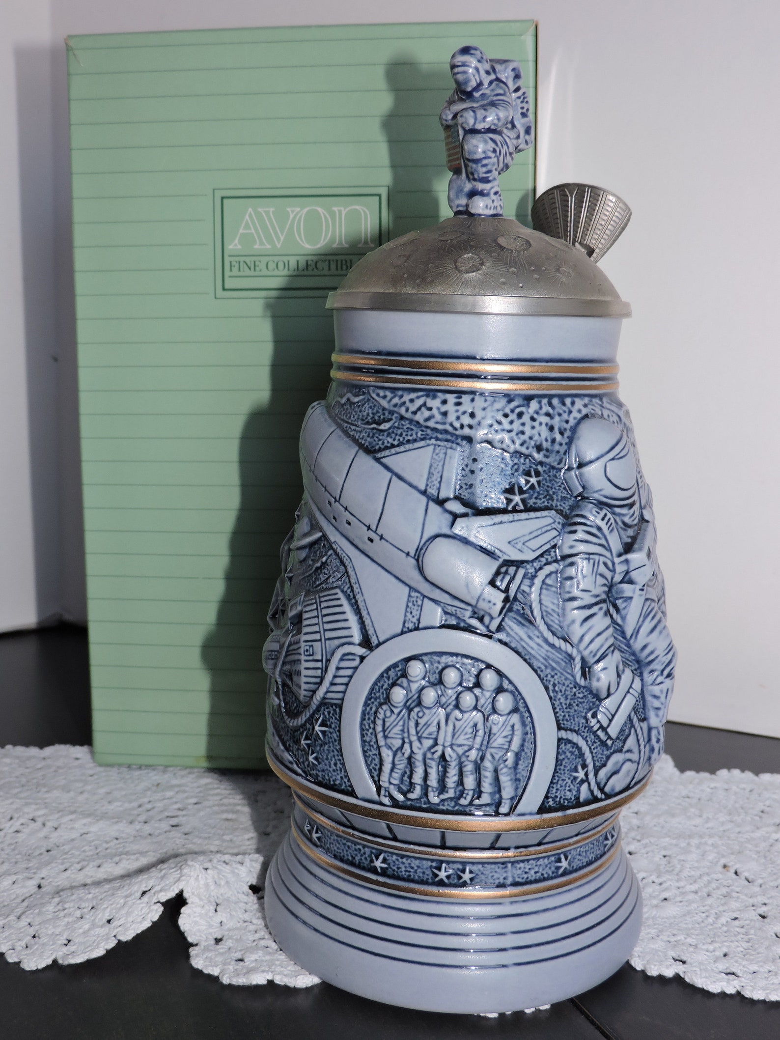 Avon Stein | 1991 | Conquest of Space | Neil Armstrong | American Flag ...