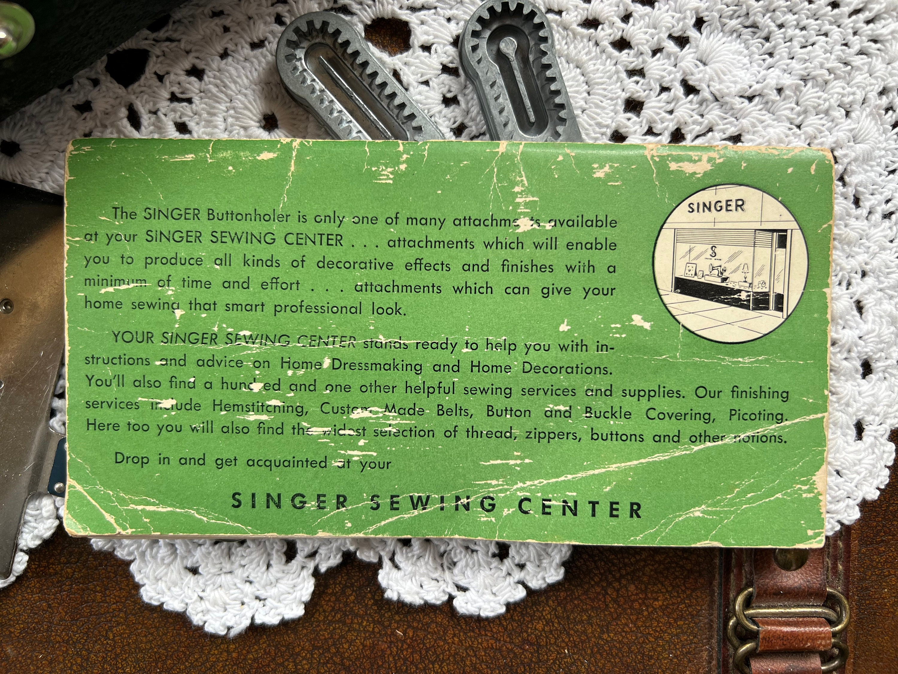 Vintage Singer Sewing Machine Buttonholer | 160506 | Original Black ...