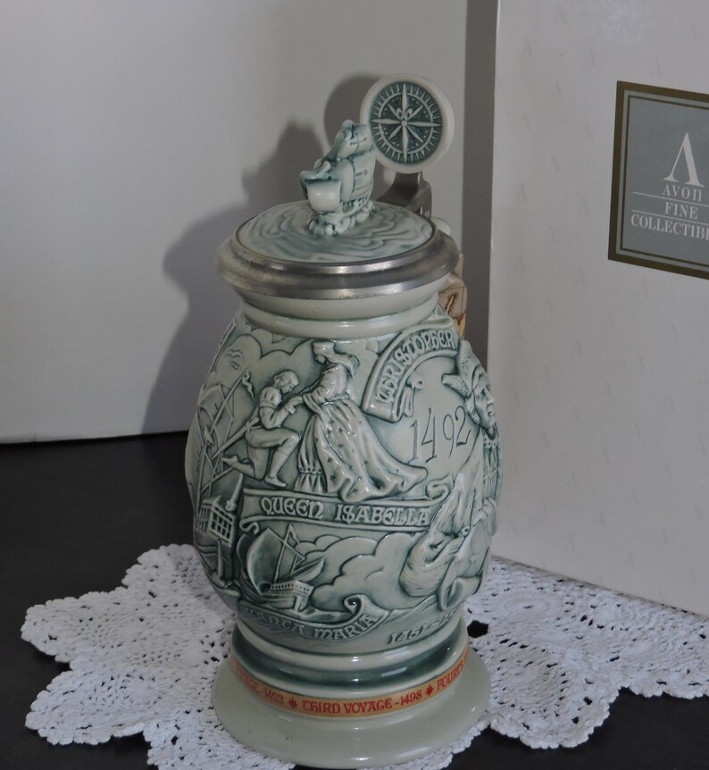 Avon Stein 1992 Christopher Columbus New World Stein - Etsy