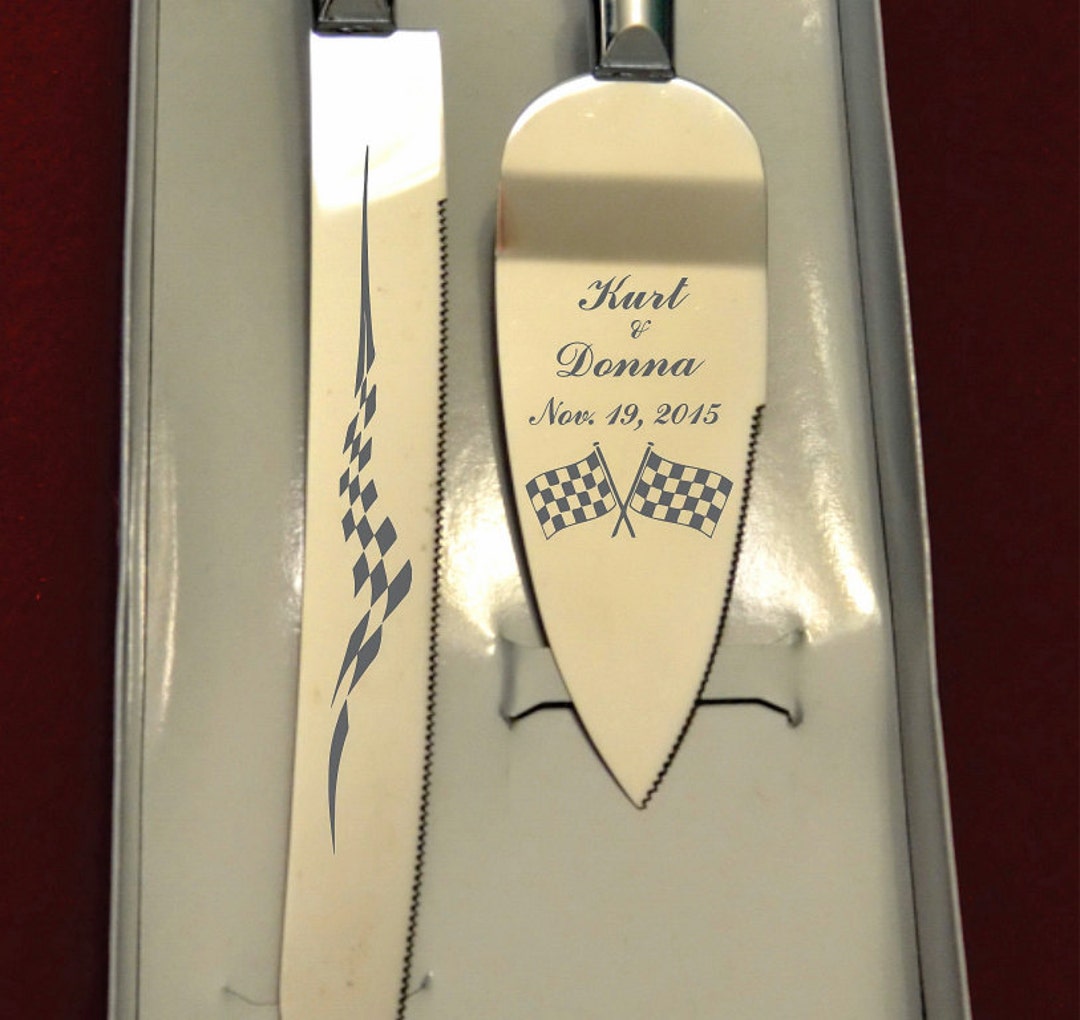 Checkered Flags Wedding Cake Knife And Server With Names And Etsy checkered-flags-wedding-cake-knife-and-server-with-names-and-etsy