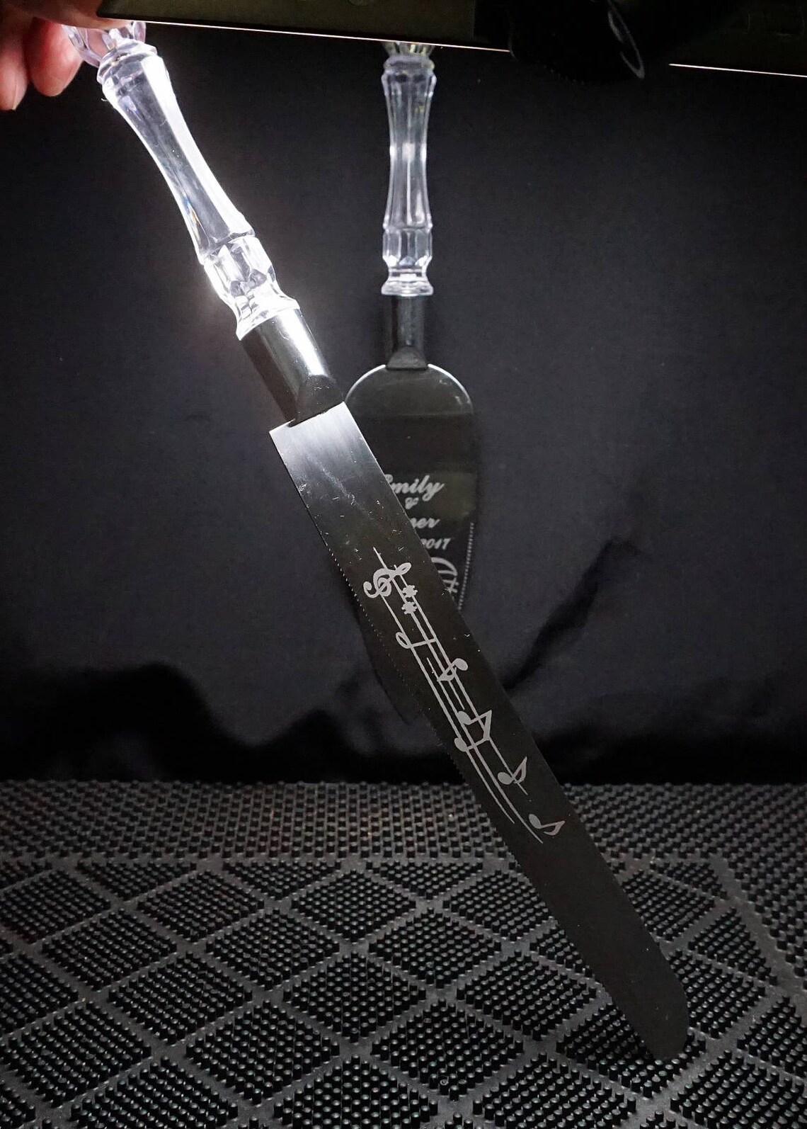 Music Note Heart Wedding Cake Knife and Server & Champagne - Etsy