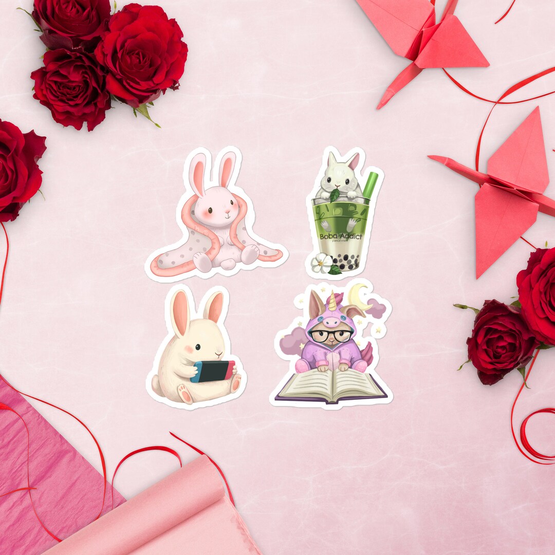 Bunny Stickers / Rabbit Sticker Pack / Scrapbooking Sticker / Journal ...