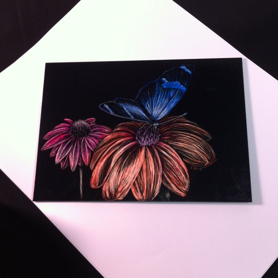 Butterfly Scratch Art