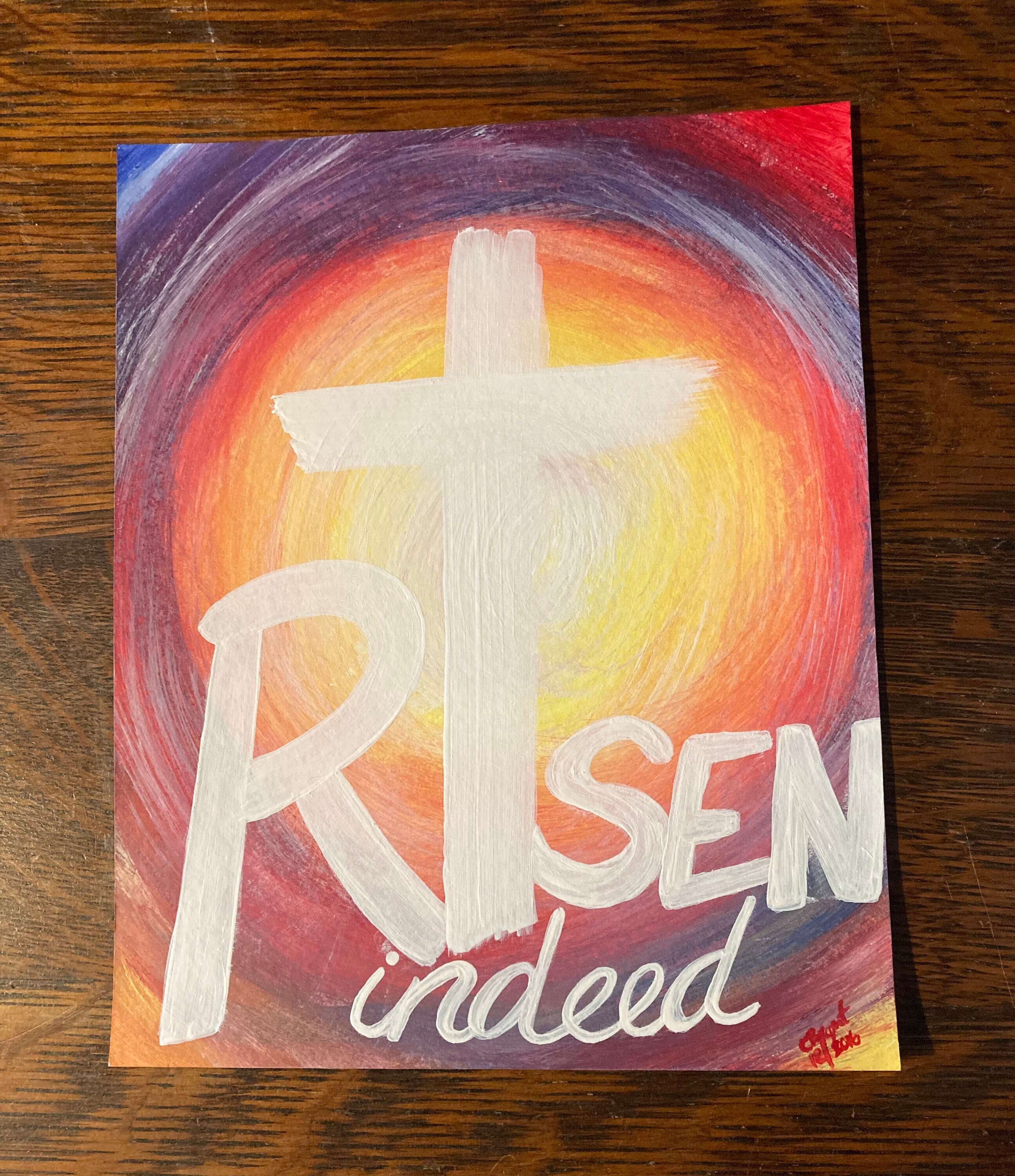 Risen Indeed Easter Cross Painting - Etsy