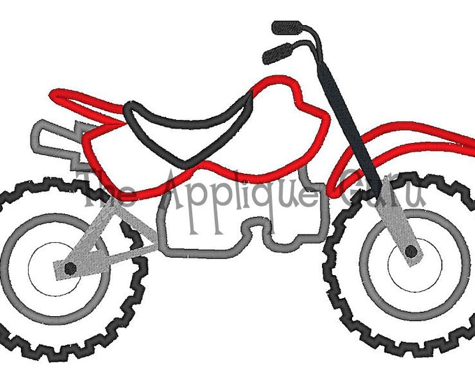 Dirt Bike Applique Machine Embroidery Design - Etsy