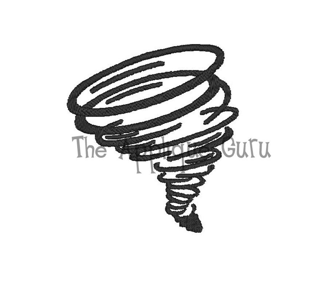 Tornado Machine Embroidery Design - Etsy