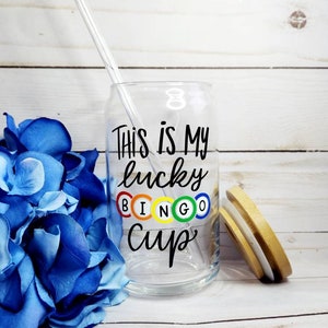 Bingo Cup Glass, Bingo Lover Gift, Bingo Beer Glass, Perfect Gift for ...