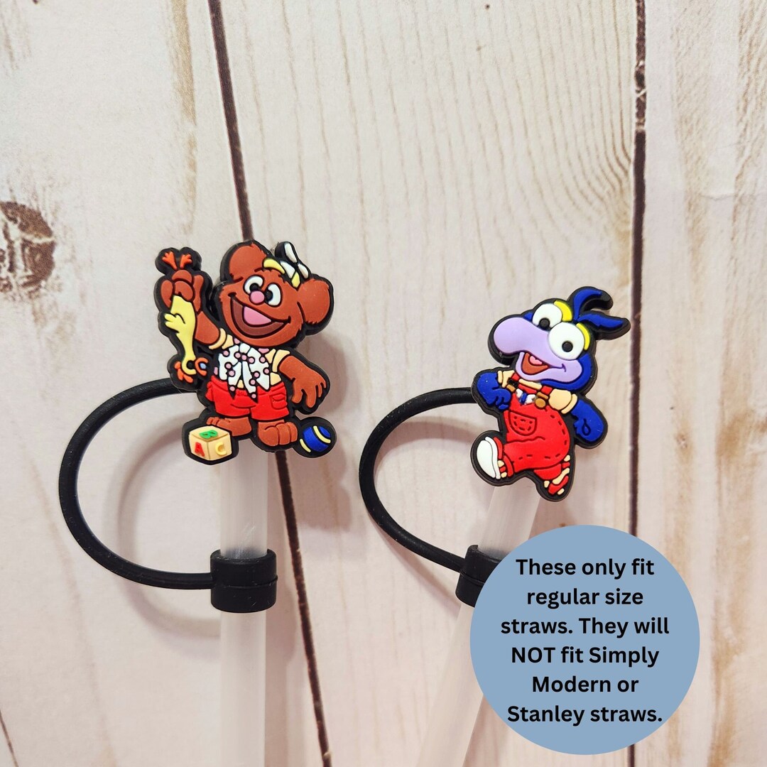 Cartoon Chararcter Straw Silicone Topper Straw Toppers, Straw Charms ...
