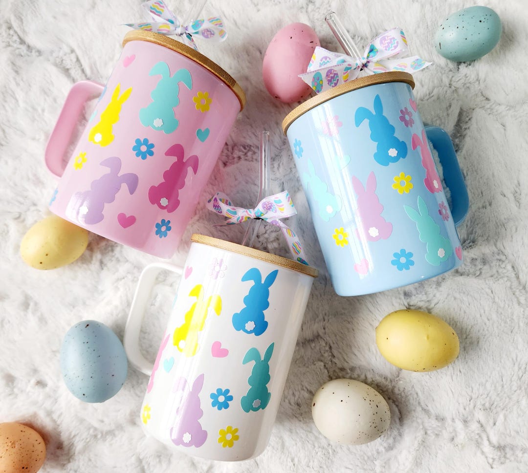 Easter Glass Mug, Easter Glass , Spring Glass Cup, Easter Basket ...