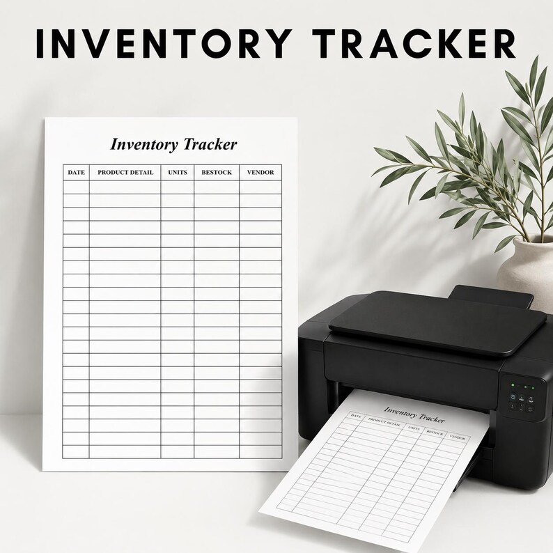 Inventory Tracker Printable, Small Business Inventory Log, Stock ...