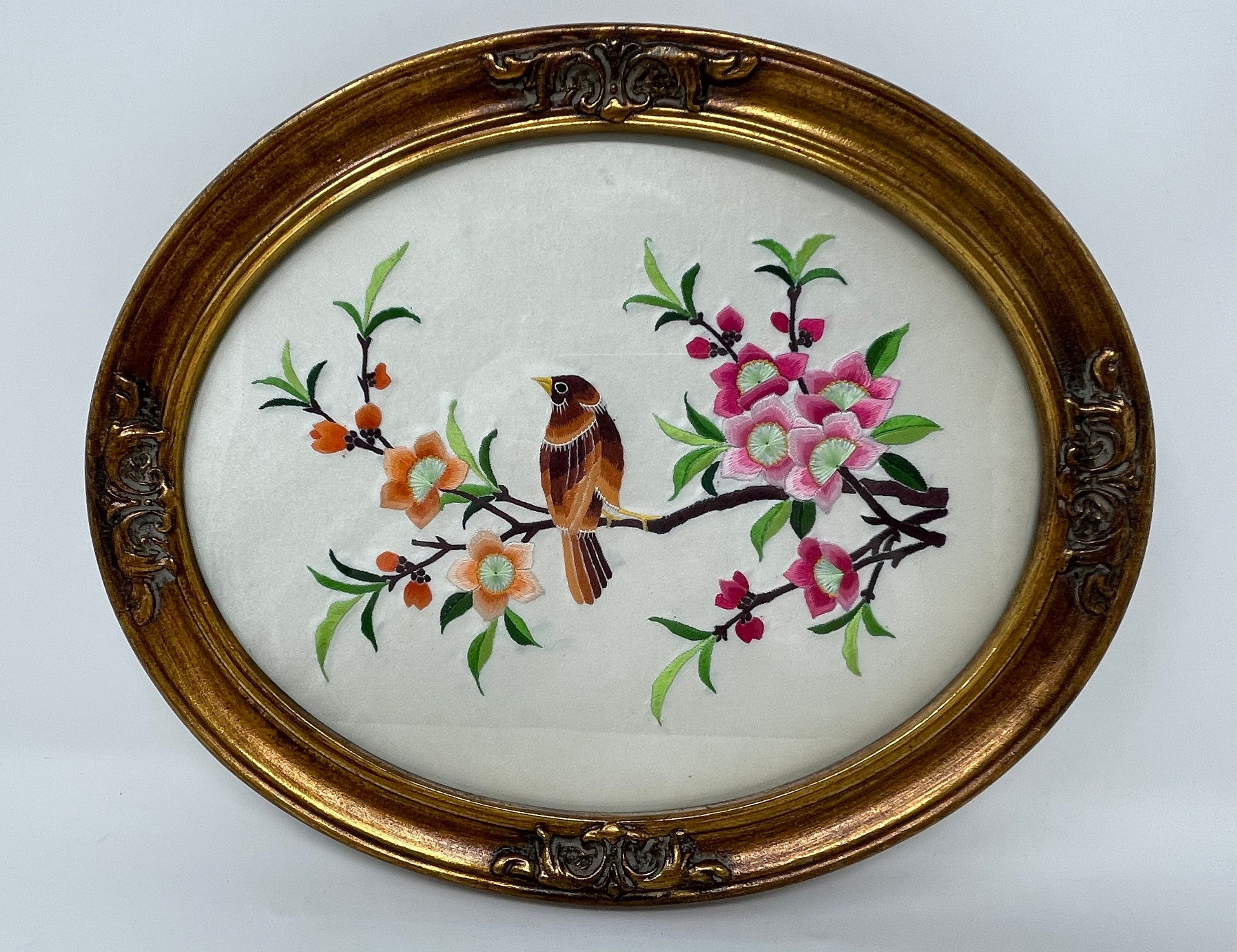Framed Silk Embroidery Art, Wall Art Collection, Asian Influenced Art ...