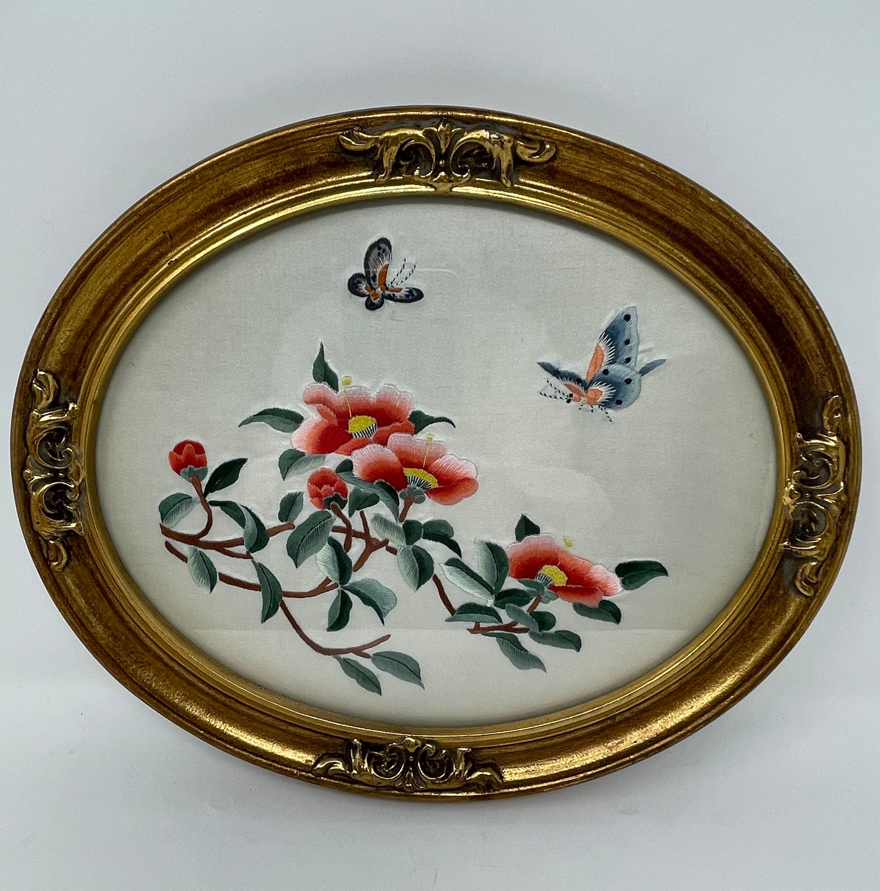 Framed Silk Embroidery Art, Wall Art Collection, Asian Influenced Art ...