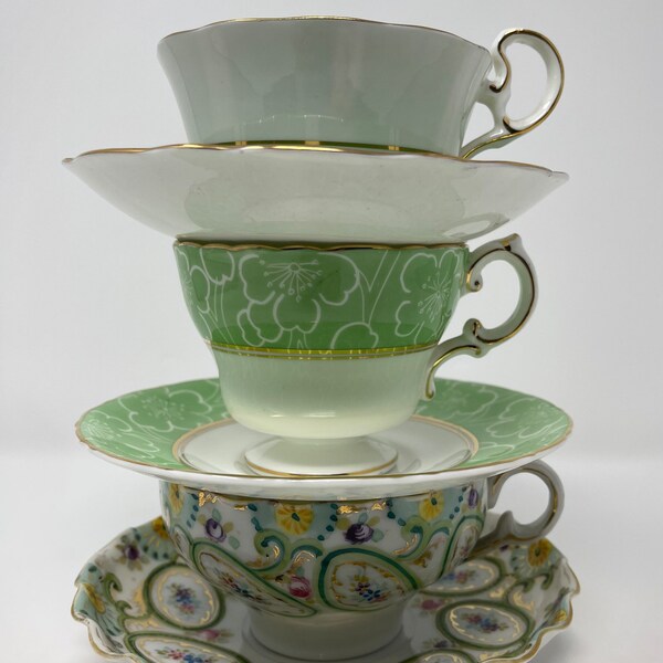 Green Teacup - Etsy