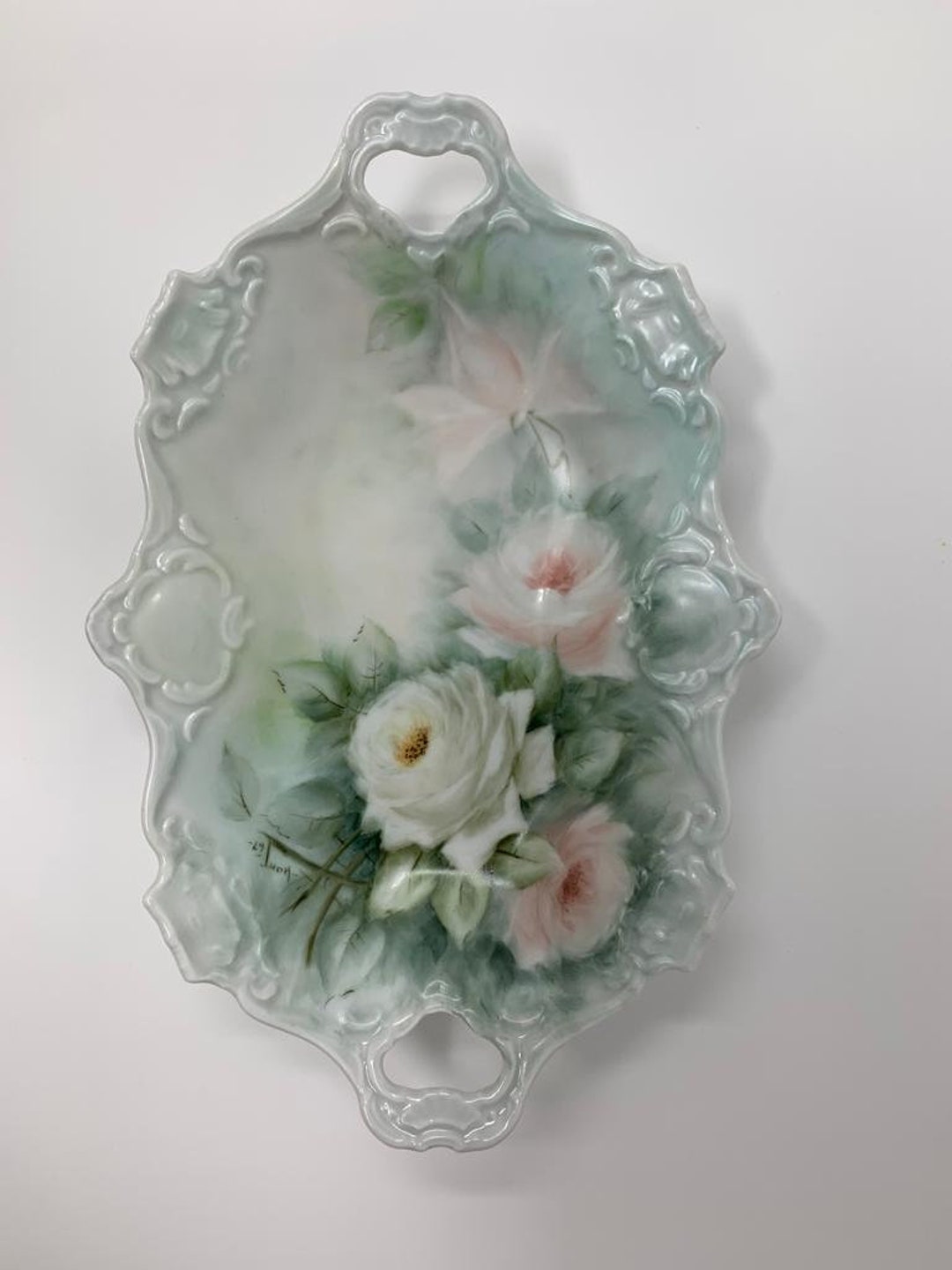 Antique Hand Painted Alboth & Kaiser Serving Plate, ALKA-KUNST, BAVARIA ...