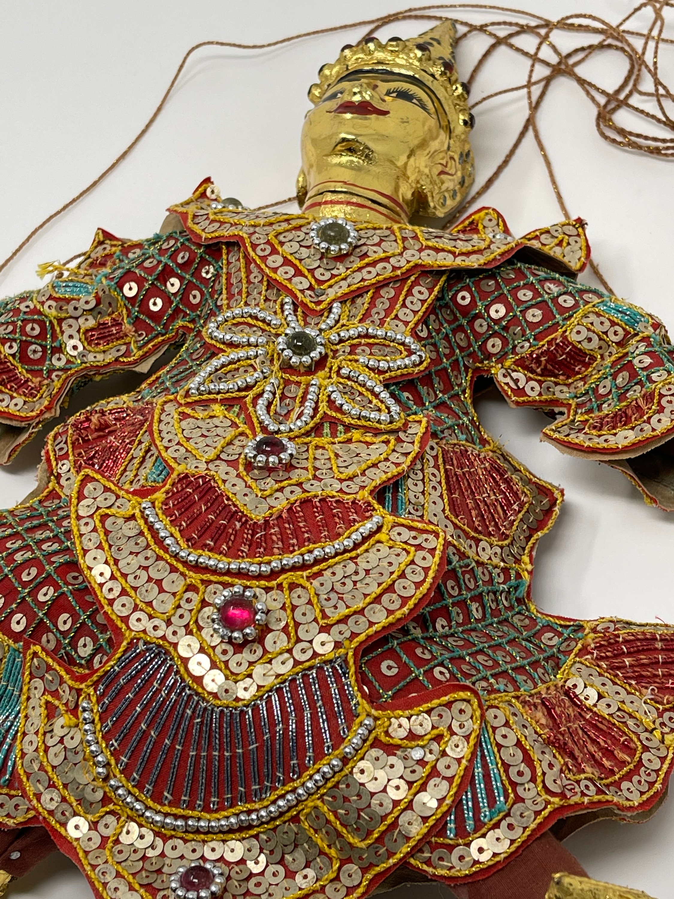 Vintage Puppet marionette Burmese string puppet Yoke the | Etsy