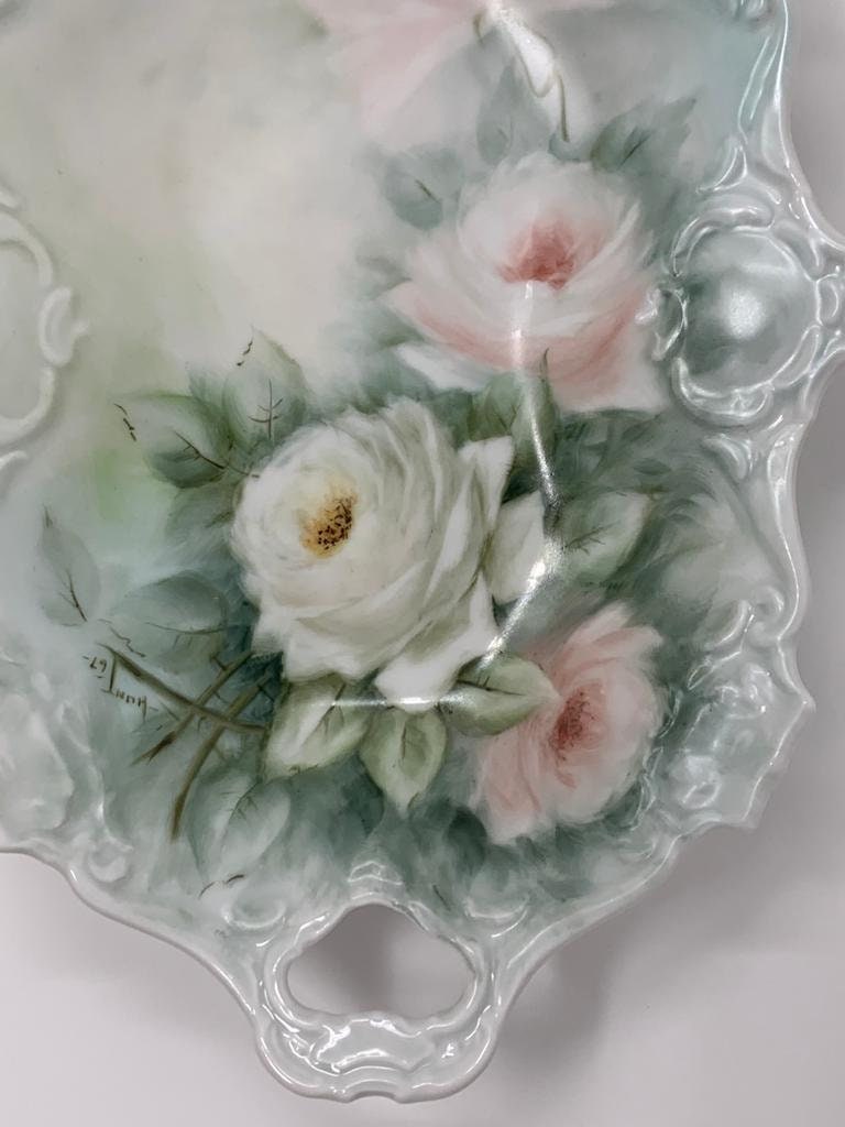 Antique Hand Painted Alboth & Kaiser Serving Plate, ALKA-KUNST, BAVARIA ...