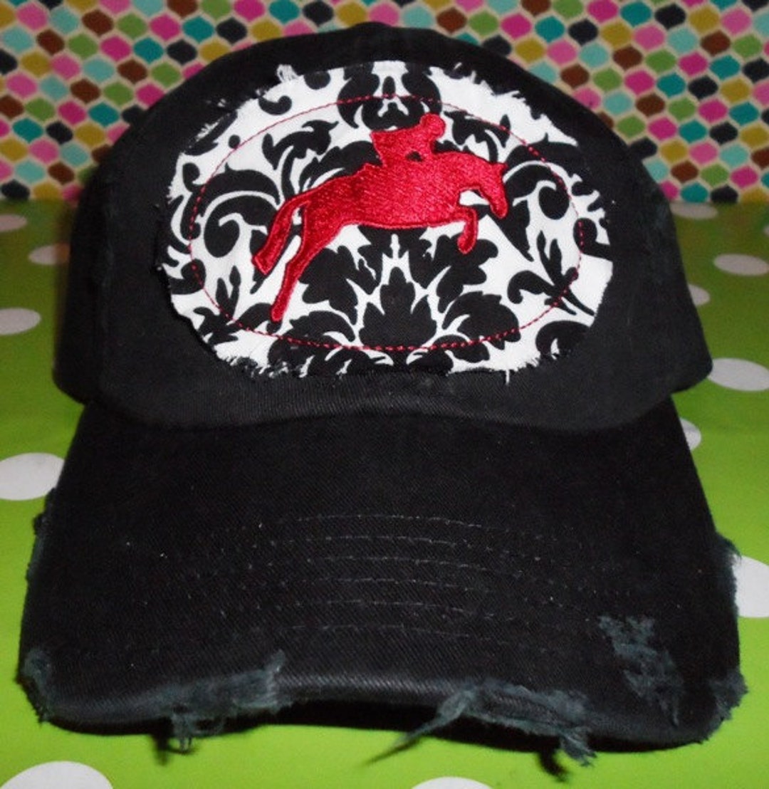 Made-to-order Custom Jumping Horse Applique Cap - Etsy