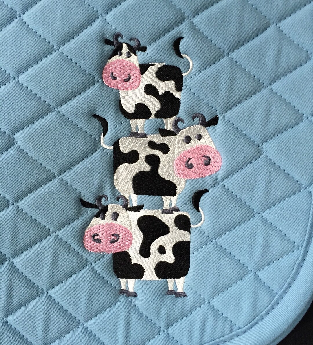 Stacked Cows Embroidered Saddle Pad - Etsy
