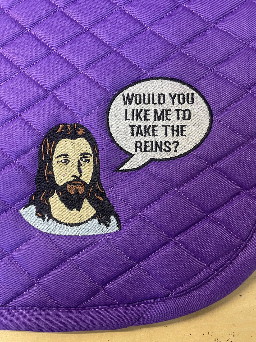 Jesus Take the Reins Custom Embroidered Saddle Pad - All-purpose, Pony ...
