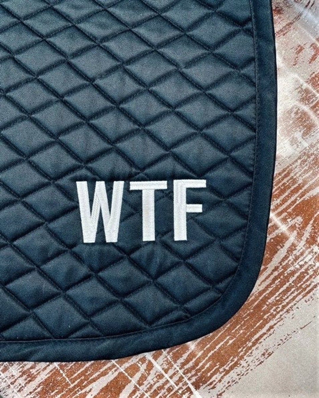 WTF Funny Adult Ammy Humor Custom Embroidered Saddle Pad - All-purpose ...