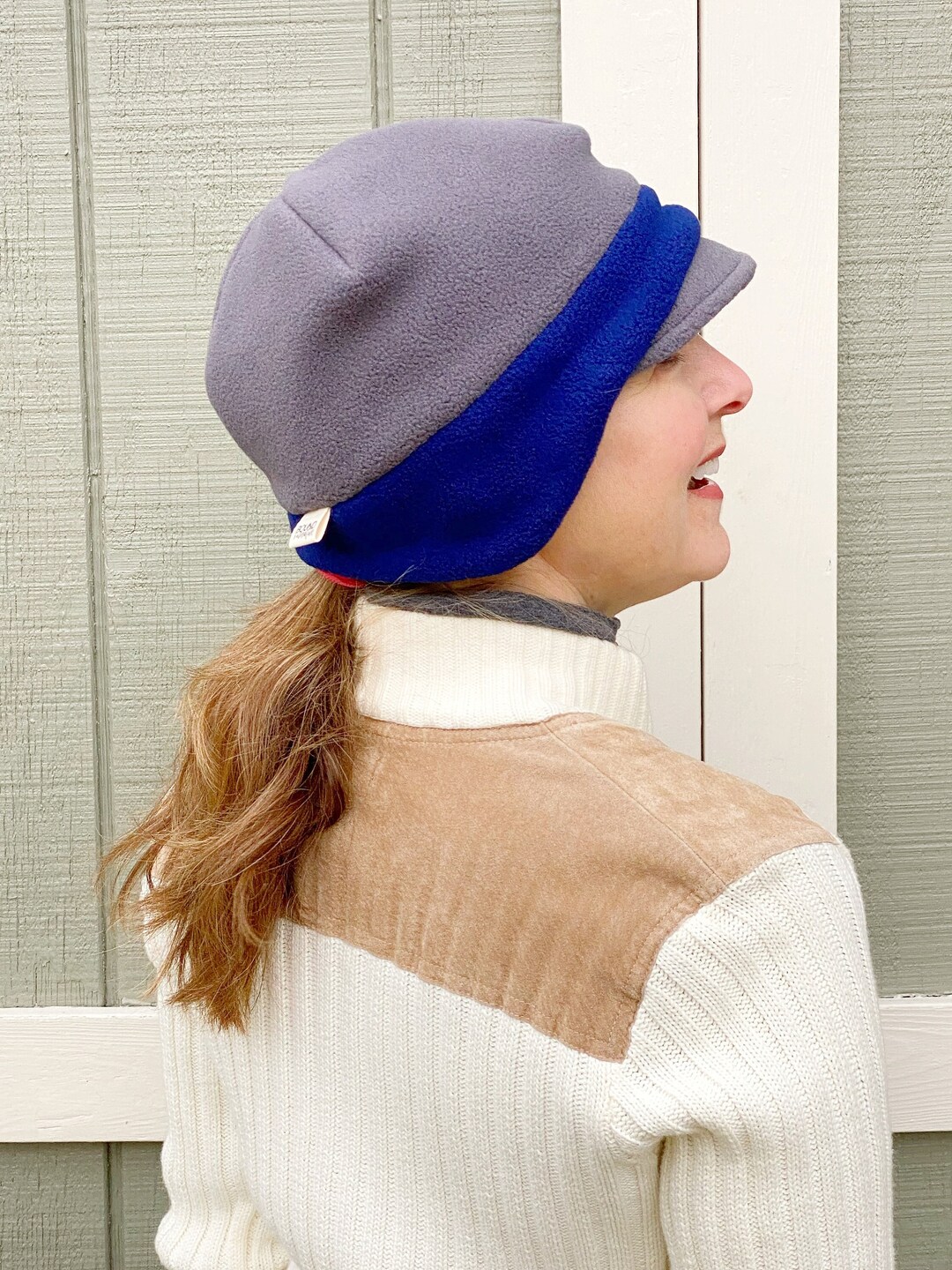 Winter Hats Women Grey Fleece Beanie Fleece Hat Earmuff - Etsy