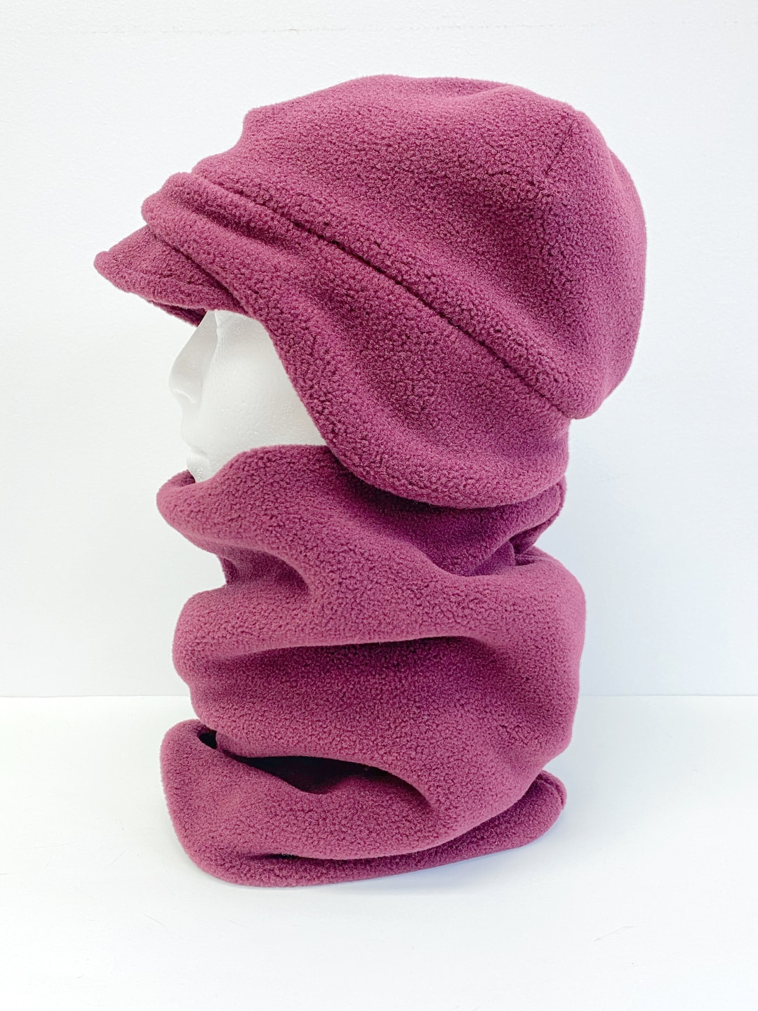 Hat and Neck Gaiter Set, Gift Set for Her, Hat and Scarf Set, Fleece ...