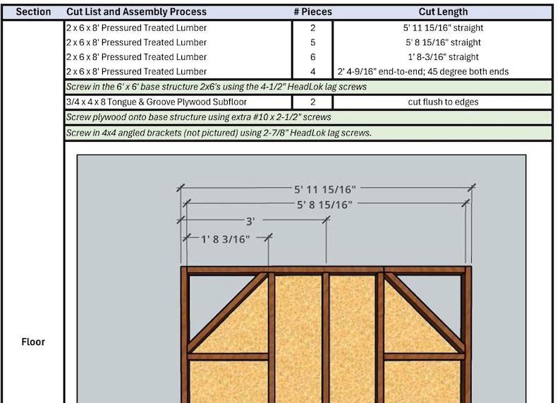 6x6 Octagon Deer Blind Plans & Material List - PDF Download - Etsy
