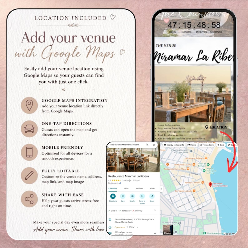 Dusty Blue Wedding Website Template | Canva Digital Invitation With ...