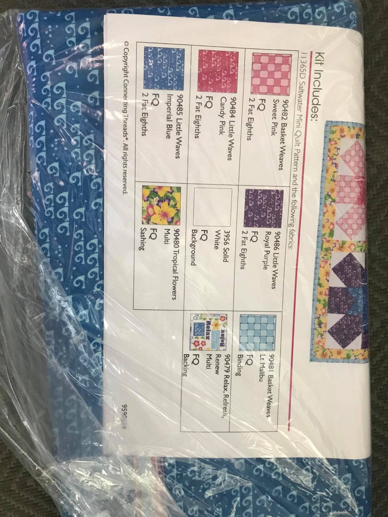 Connecting Threads "saltwater" Mini Quilt Kit - Etsy
