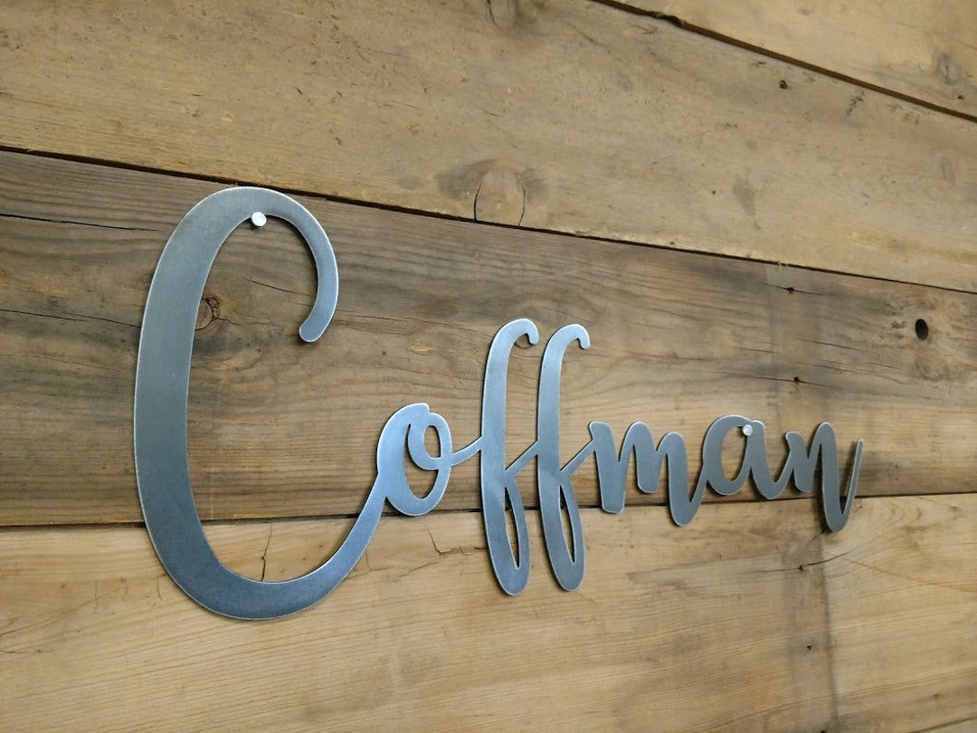Custom Metal Name Sign – Personalized Industrial Name Plaque - Etsy