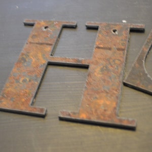 4" Rustic Metal Letters - Etsy